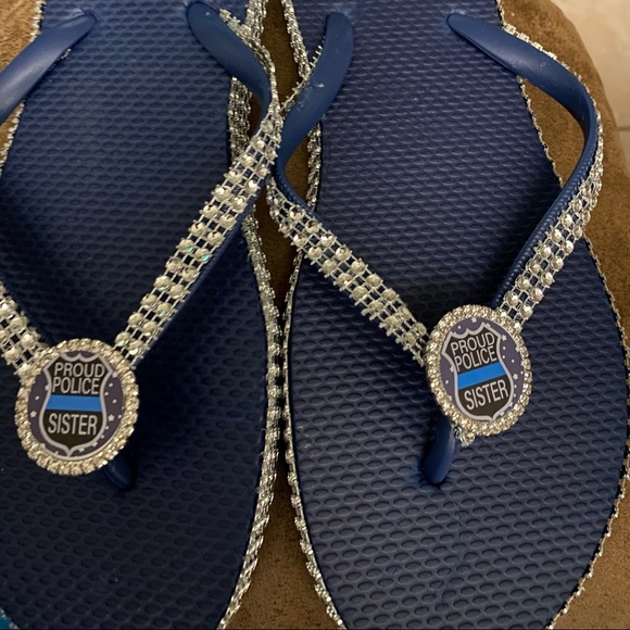 Shoes | Proud Police Sister Flip Flops | Poshmark